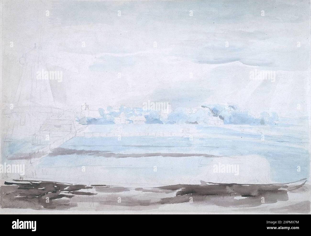 Landscape near Felpham circa 1800 William Blake 1757-1827 Stock Photo ...