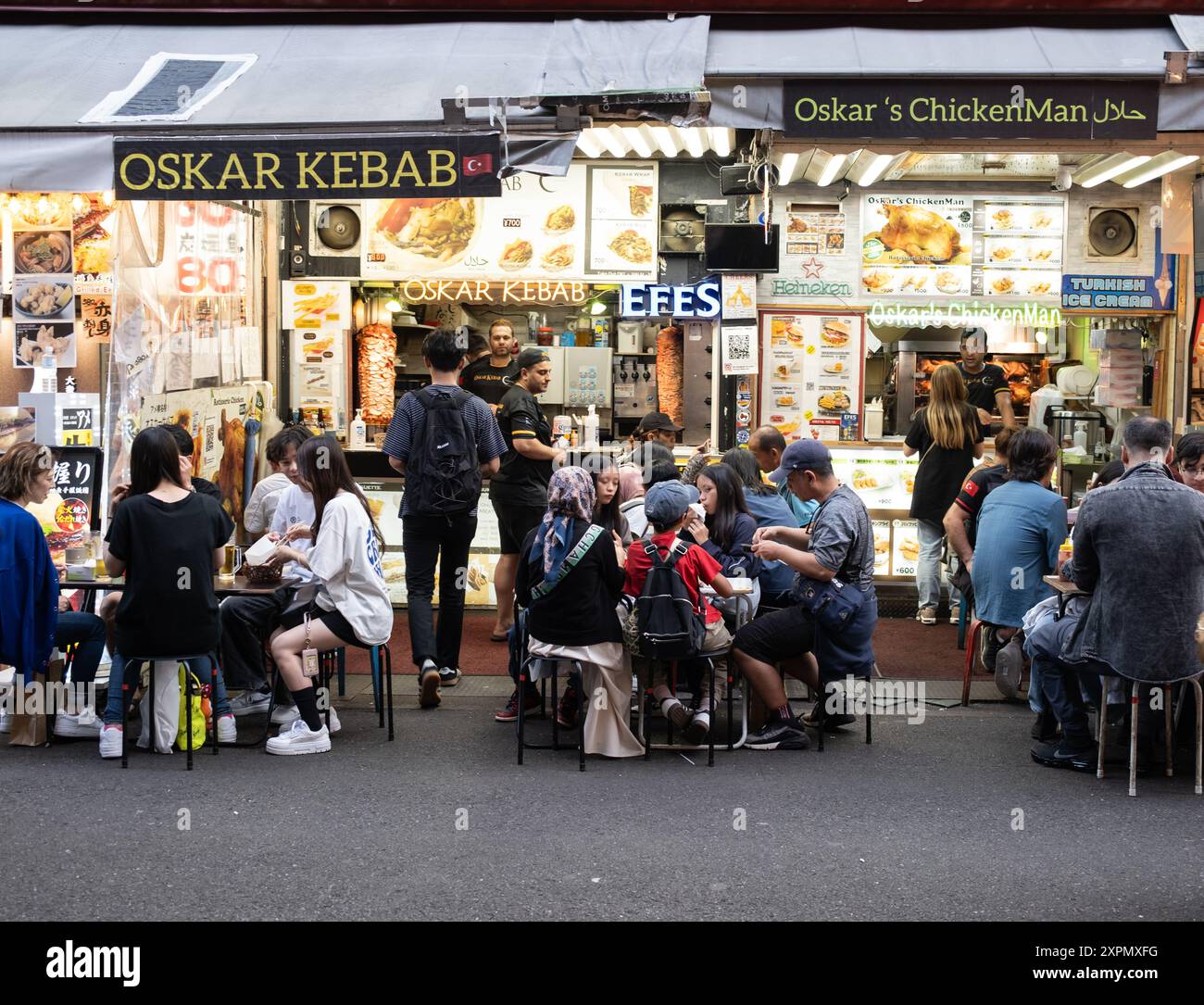Oskars Kebab Stall Ameyoko Shopping District Ueno Tokyo Japan Stock ...