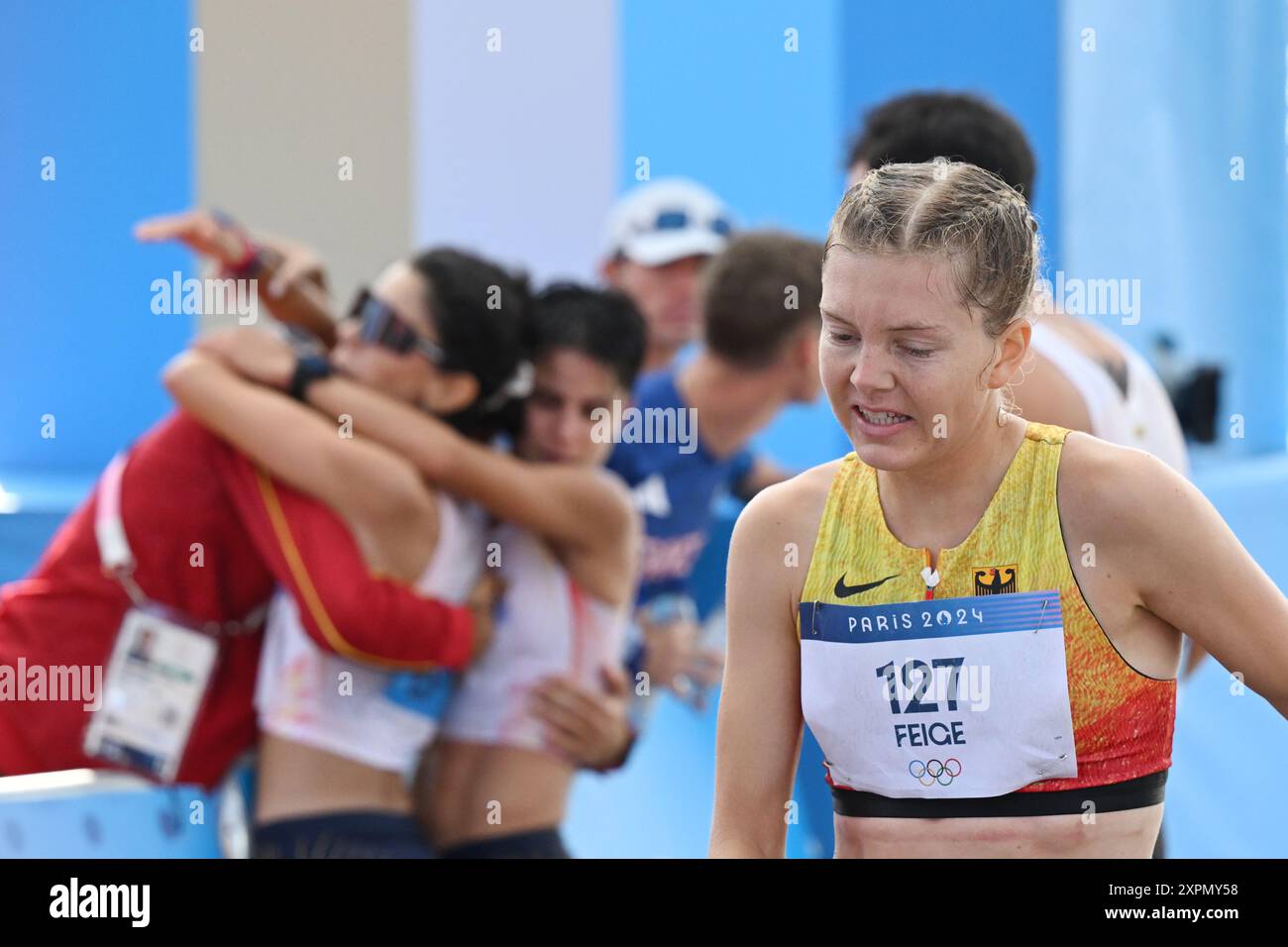 Paris, France. 07th Aug, 2024. Olympics, Paris 2024, athletics, walking ...