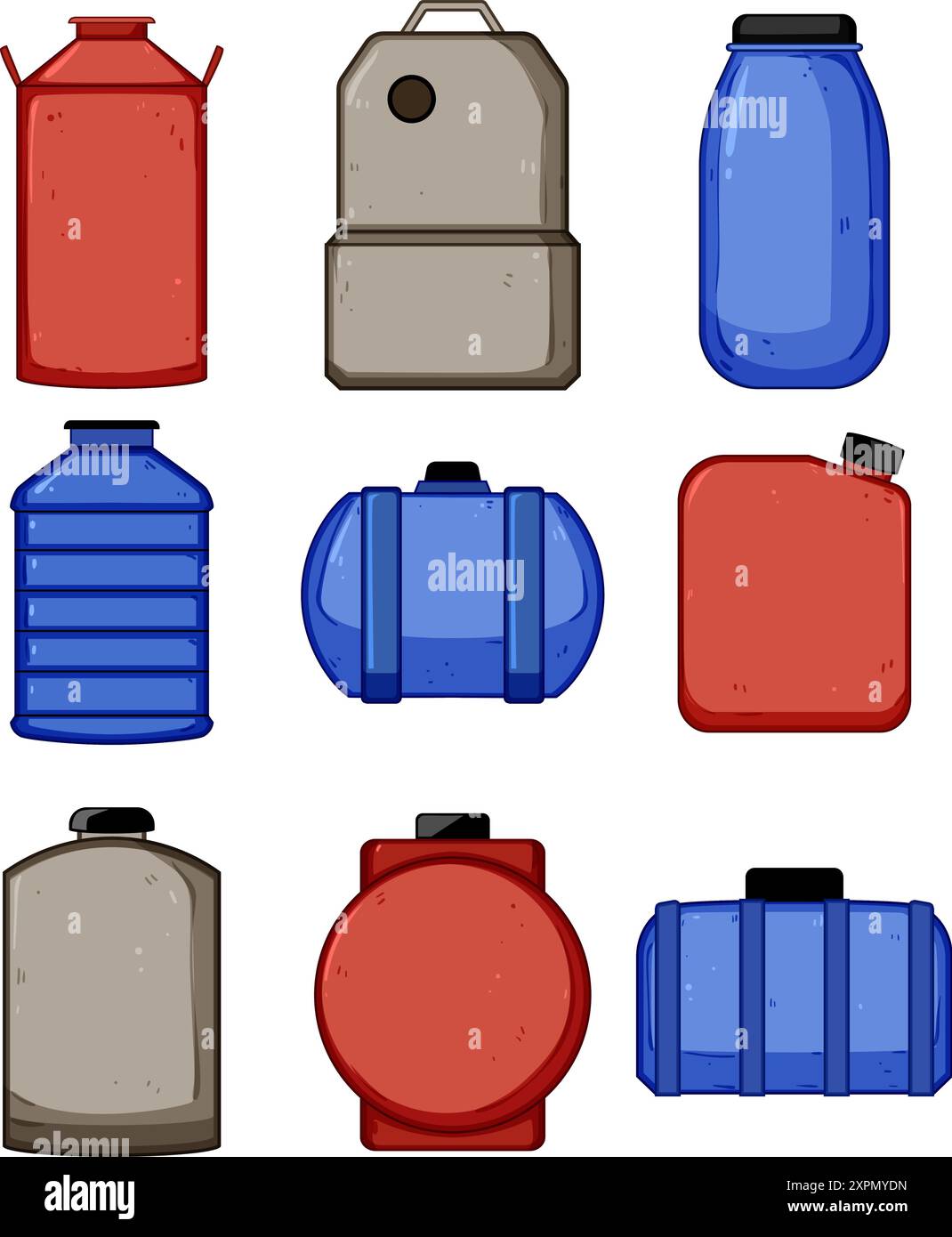 plastic tank set cartoon vector illustration Stock Vector Image & Art ...