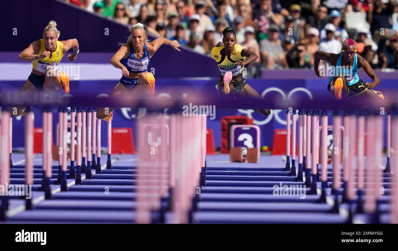 Liz Clay, of Australia, Lotta Harala, of Finland, Ackera Nugent, of ...