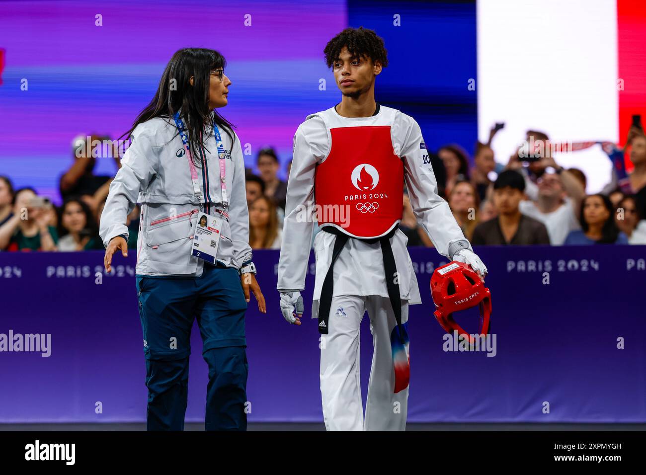 Cyrian Ravet of France looks on against Georgiy Gurtsiev of Individual ...