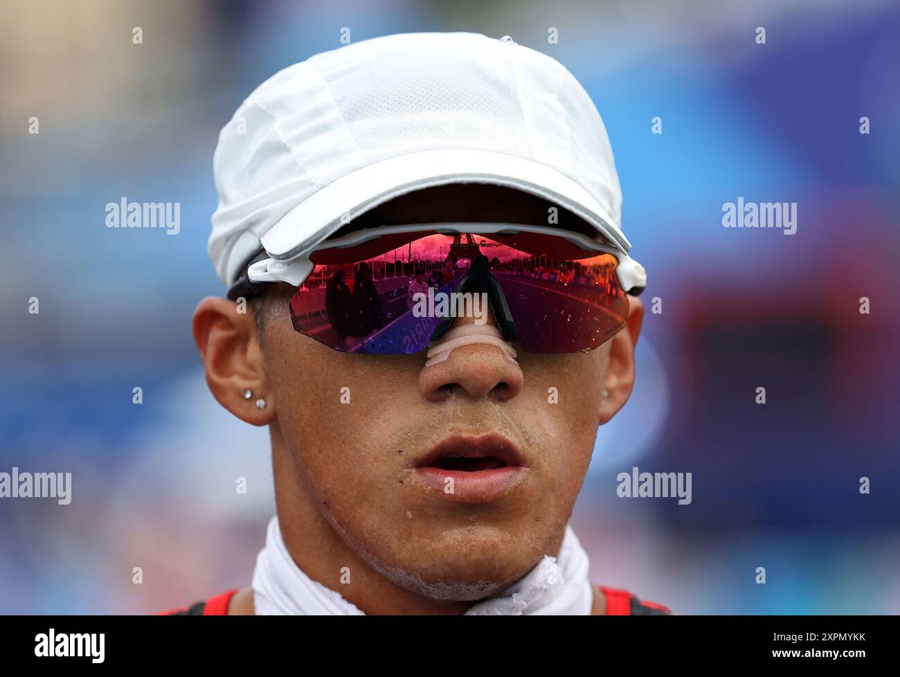 Paris, France. 7th Aug, 2024. Cesar Augusto Rodriguez of Peru competes ...