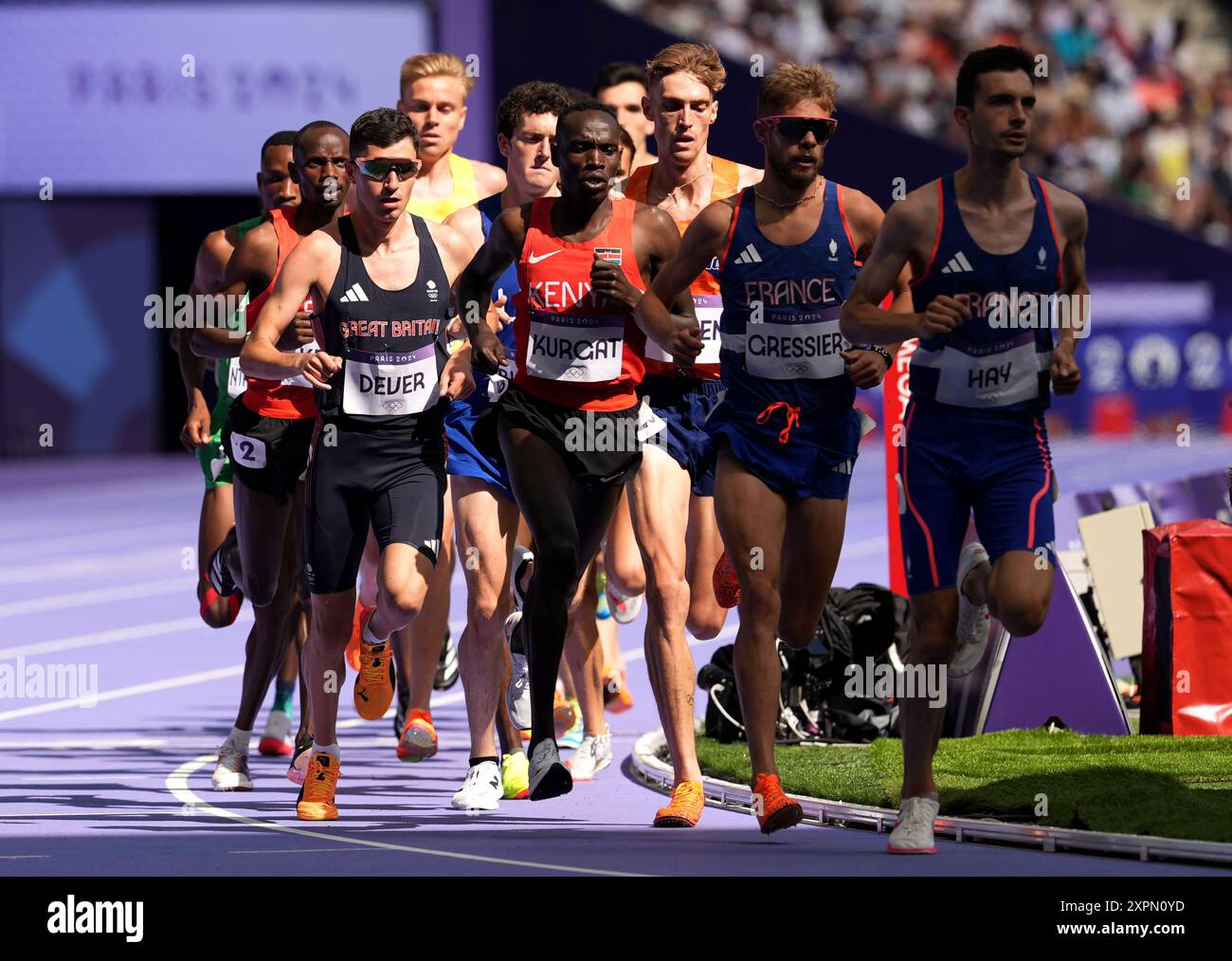 Great Britain's Patrick Dever during the Men's 5000m heats at the Stade de France on the twelfth ...