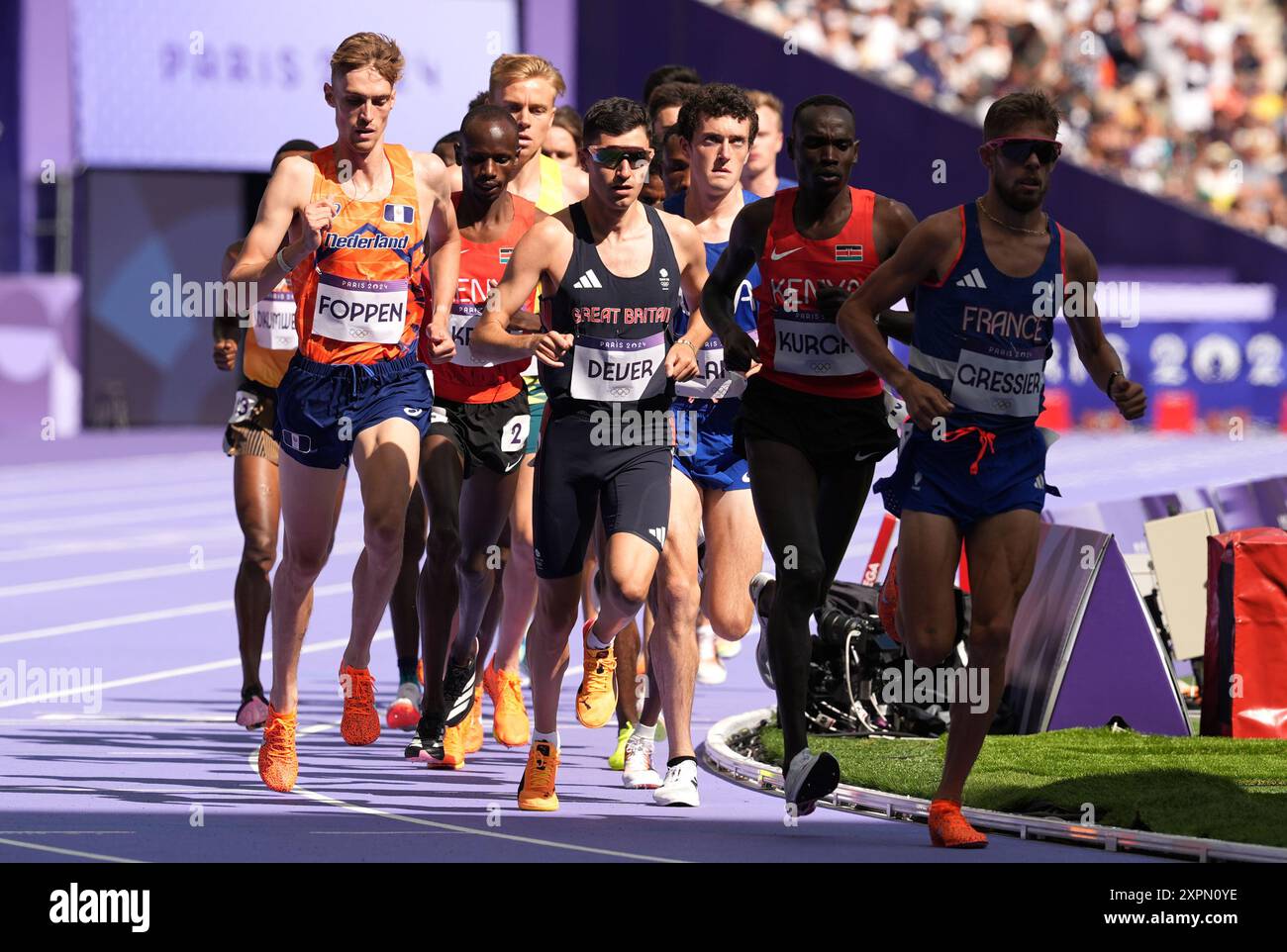 Great Britain's Patrick Dever during the Men's 5000m heats at the Stade de France on the twelfth ...