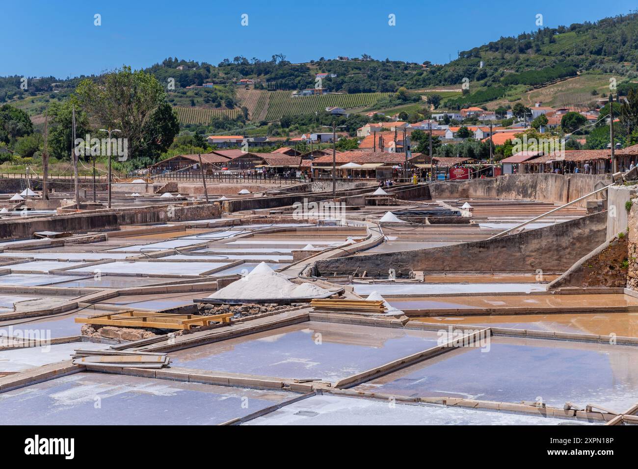 Rio Maior, Portugal: July 7, 2024: Fonte da Bica Salt Flats, aka ...
