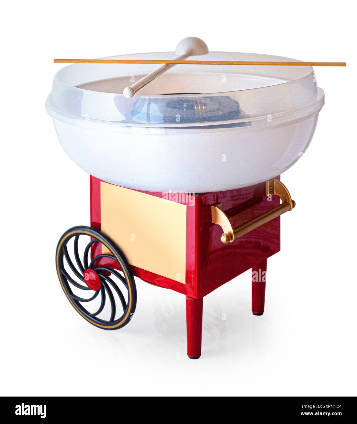 Portable candy cotton machine isolated on white with clipping path ...