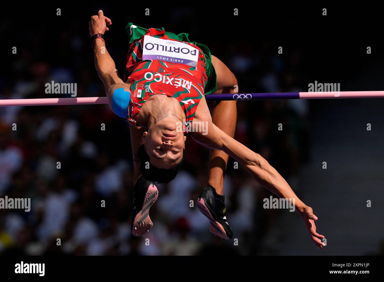 Erick Portillo, of Mexico, competes during the women's javelin throw ...