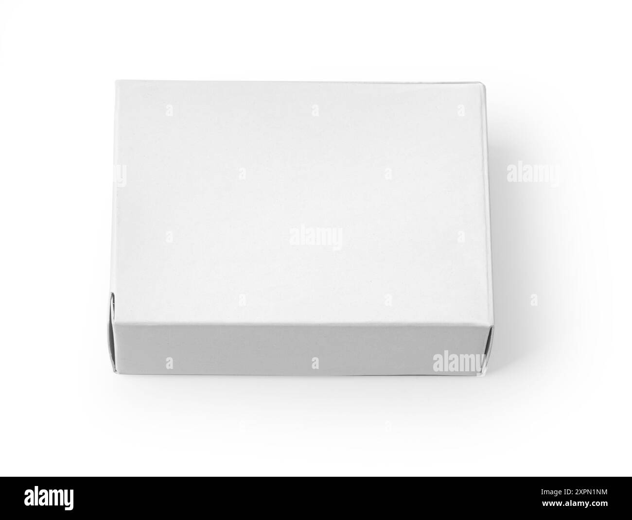 empty packaging white cardboard box isolated on a white background with ...