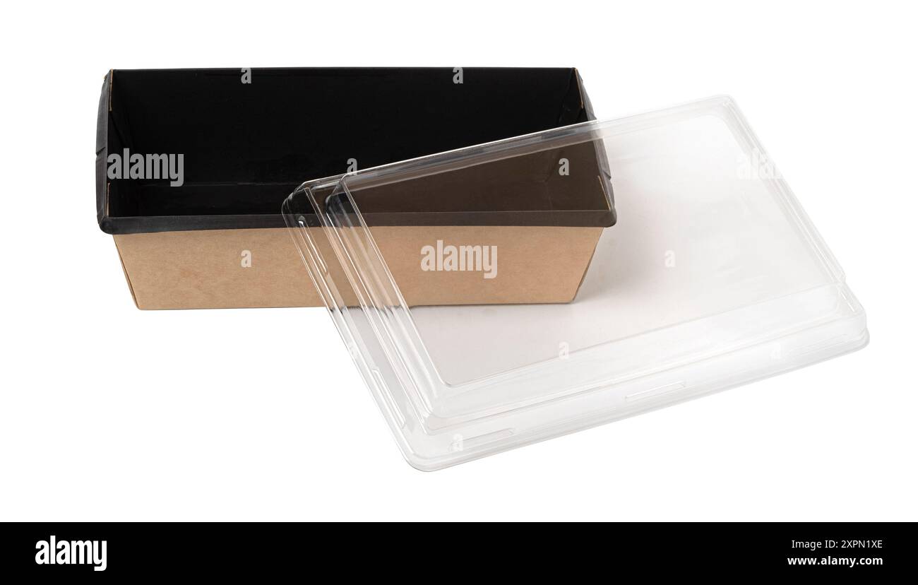 Recycled paper trays for snacks, empty disposable packaging cardboard ...