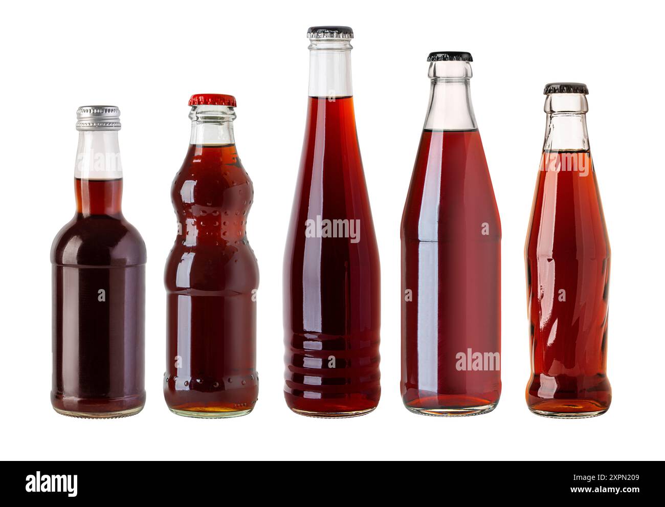 Cola glass bottles. Isolated on white background with clipping path ...