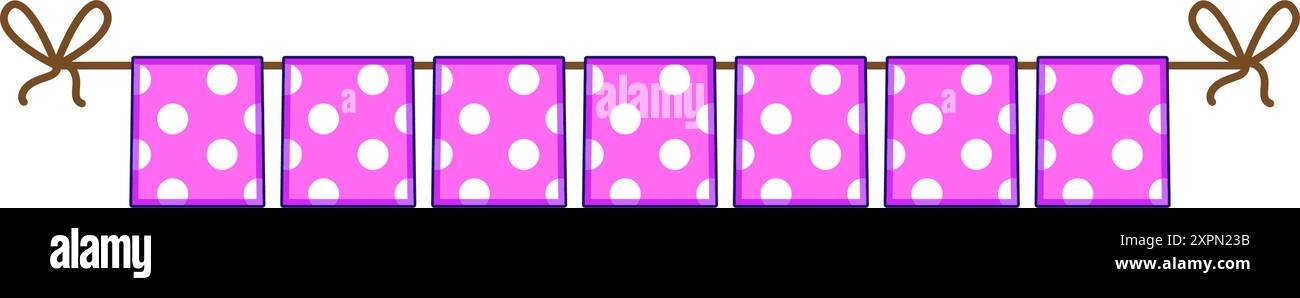decoration birthday flags cartoon vector illustration Stock Vector ...