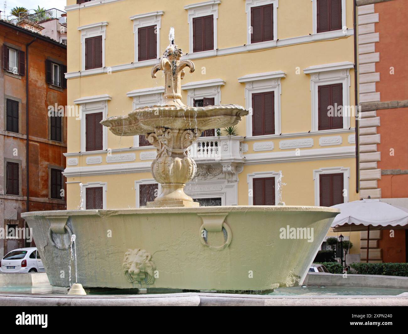 Rome, Italy - October 25, 2009: Water Fontain Bath at Farnese Square in ...