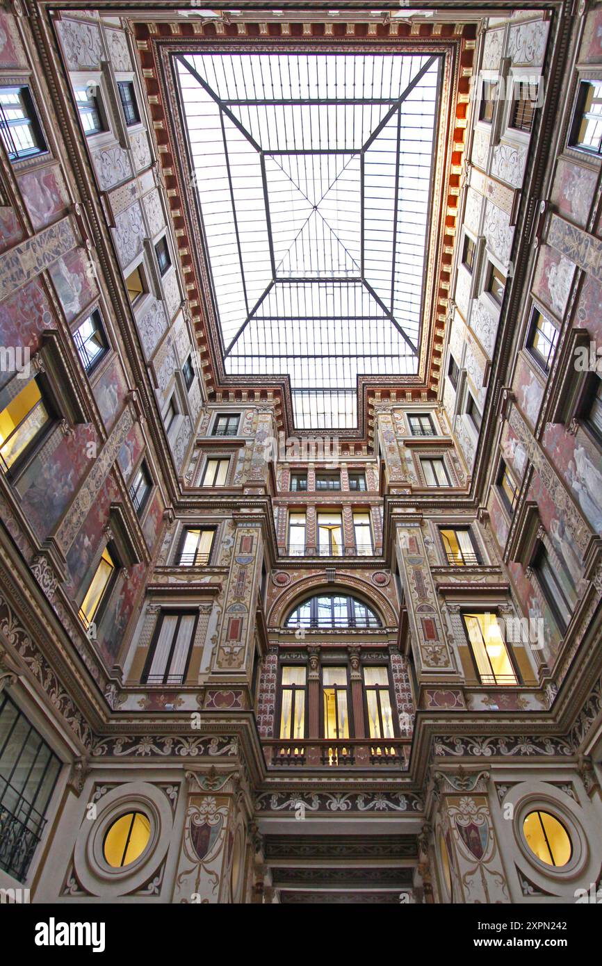 Rome, Italy - October 27, 2009: Skylight Window and Colourful Facade at ...