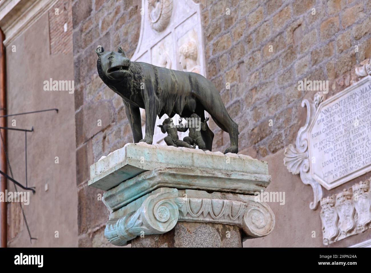 Rome, Italy - October 25, 2009: Twin Brothers Romulus and Remus with ...