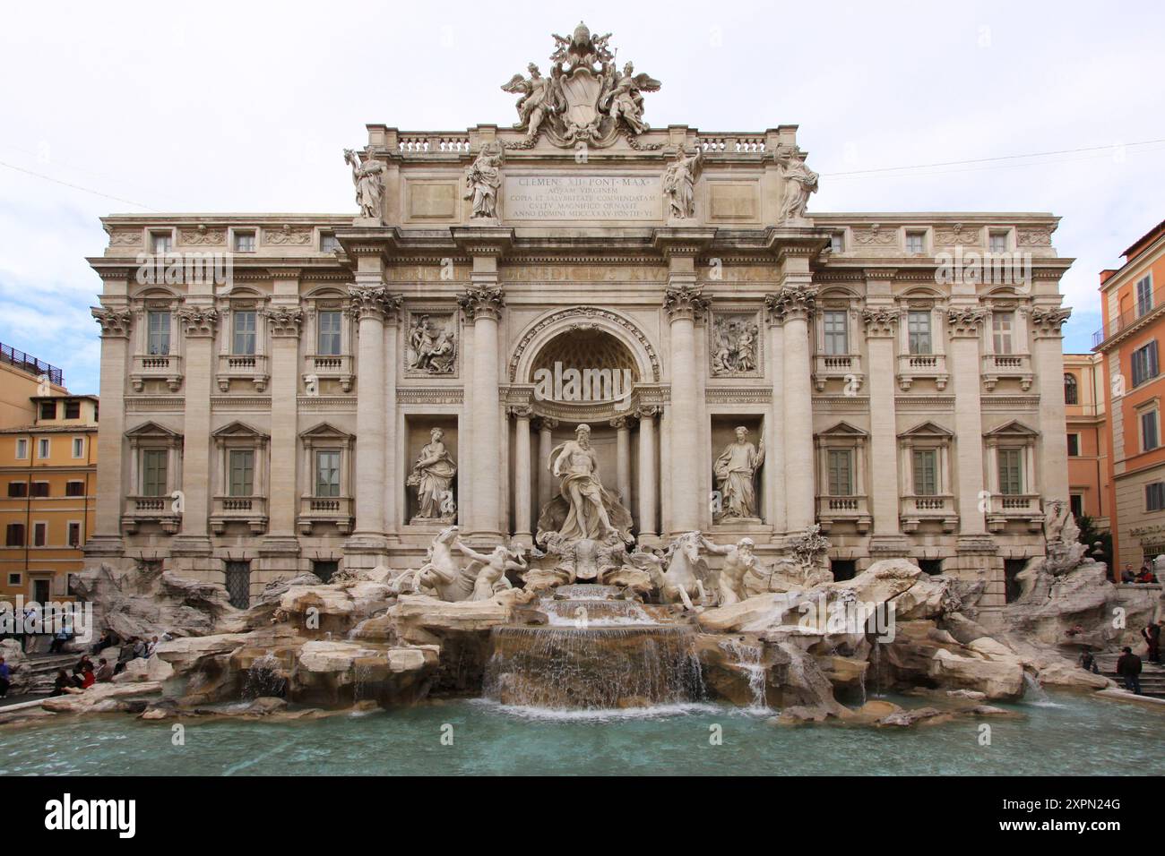 Rome, Italy - October 23, 2009: Famous Big Luck Fountain di Trevi ...