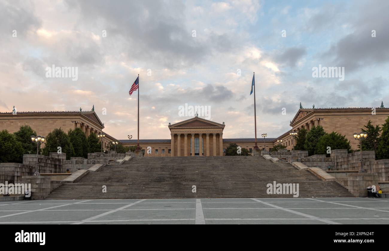 Philadelphia Museum of Art. Wide Angle. Pennsylvania Stock Photo - Alamy