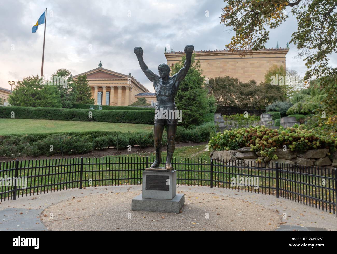PHILADELPHIA, PENNSYLVANIA - SEPTEMBER 30, 2019: The Rocky Statue in Philadelphia, USA. Massive ...