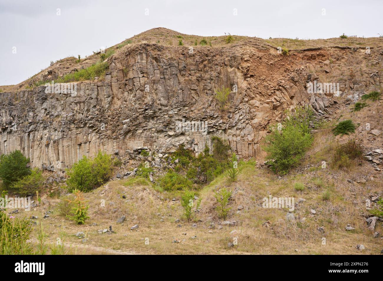 Various rock formations of basalt, sandstone, dross and others in ...