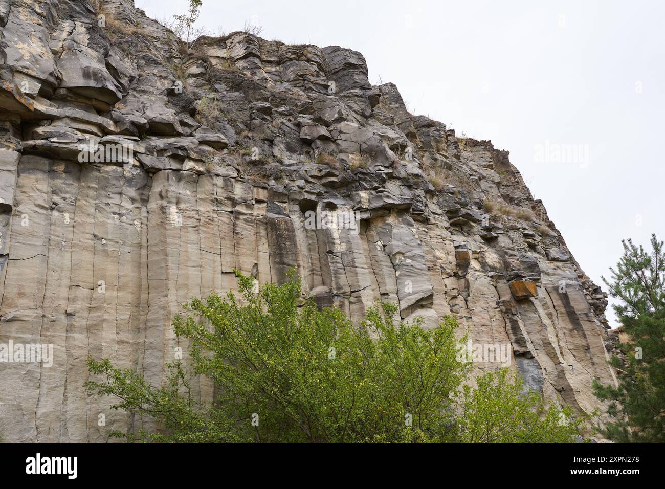 Various rock formations of basalt, sandstone, dross and others in ...