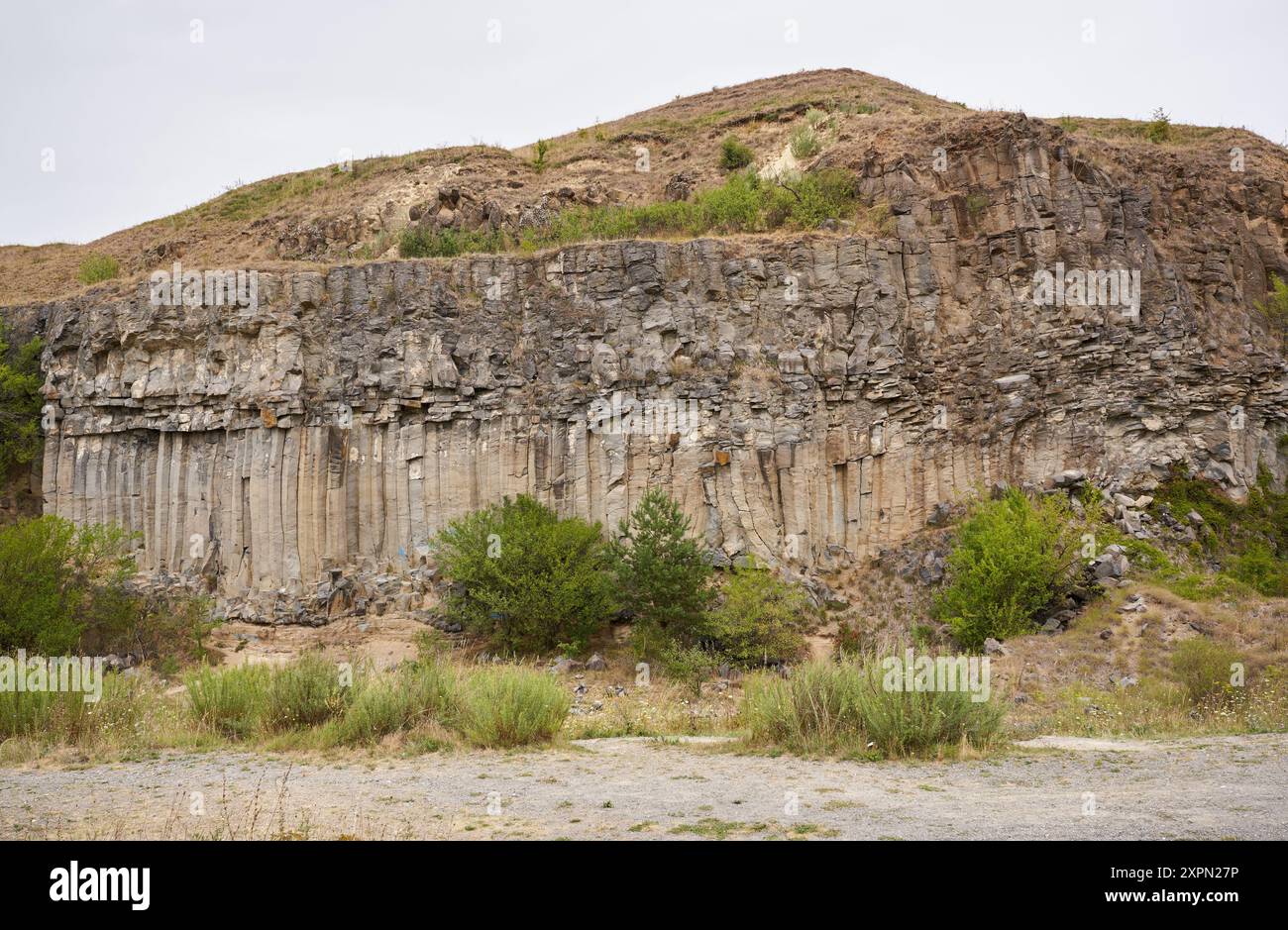 Various rock formations of basalt, sandstone, dross and others in ...