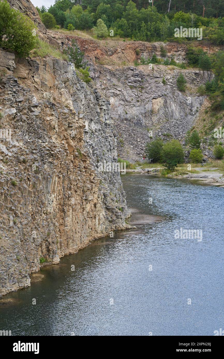 Various rock formations of basalt, sandstone, dross and others in ...
