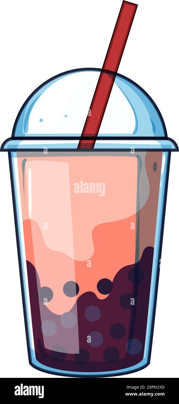milk bubble tea cartoon vector illustration Stock Vector Image & Art ...