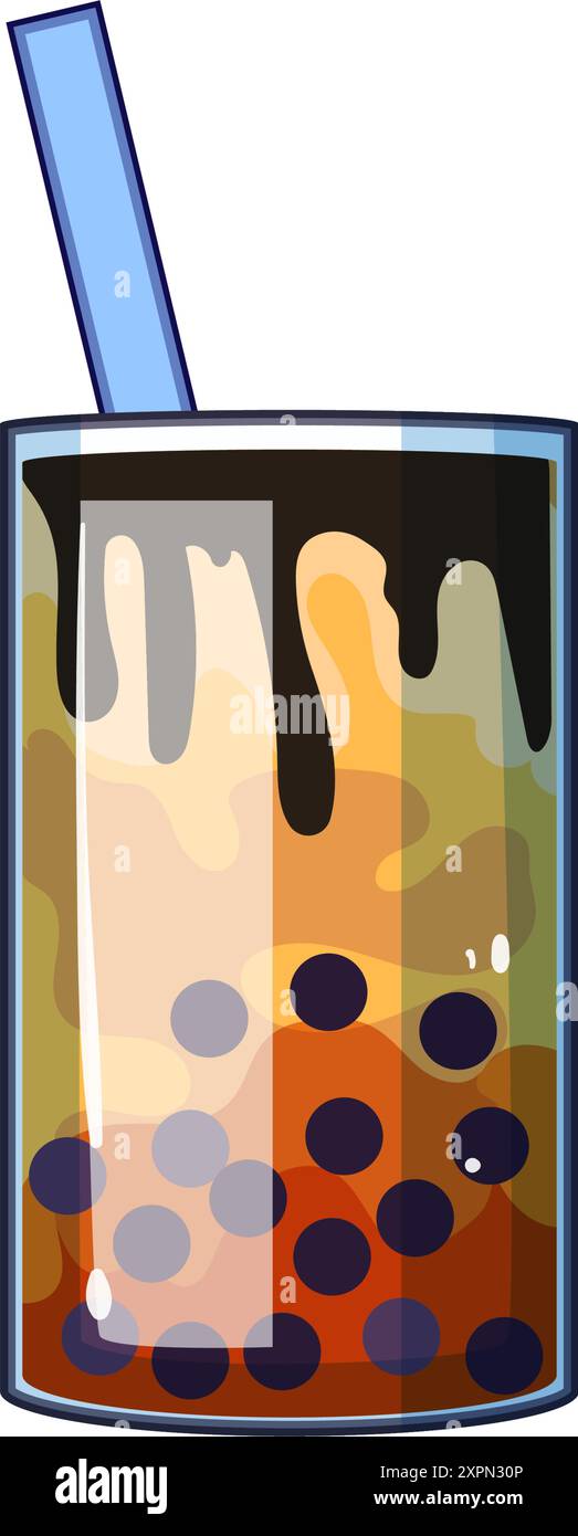 ice bubble tea cartoon vector illustration Stock Vector Image & Art - Alamy