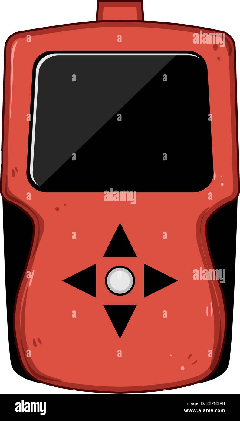 engine car diagnostic scanner cartoon vector illustration Stock Vector ...