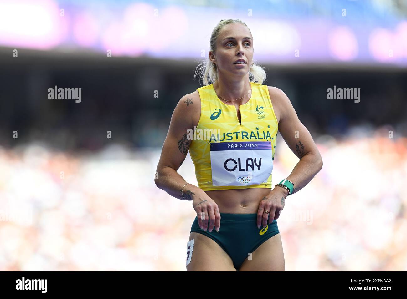 Saint Denis, France. 07th Aug, 2024. Liz Clay of Australia looks on ...