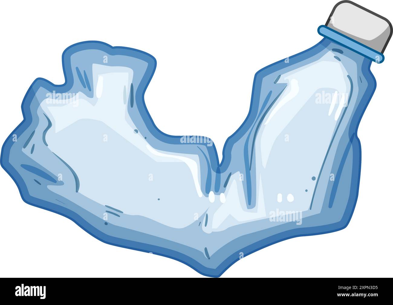 used crumpled plastic bottle cartoon vector illustration Stock Vector ...