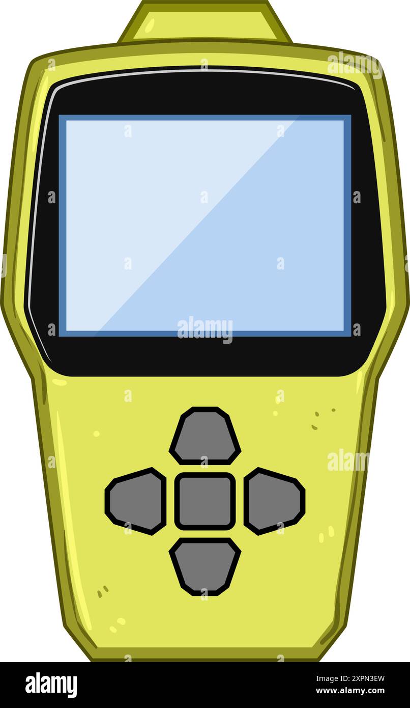 vehicle car diagnostic scanner cartoon vector illustration Stock Vector ...