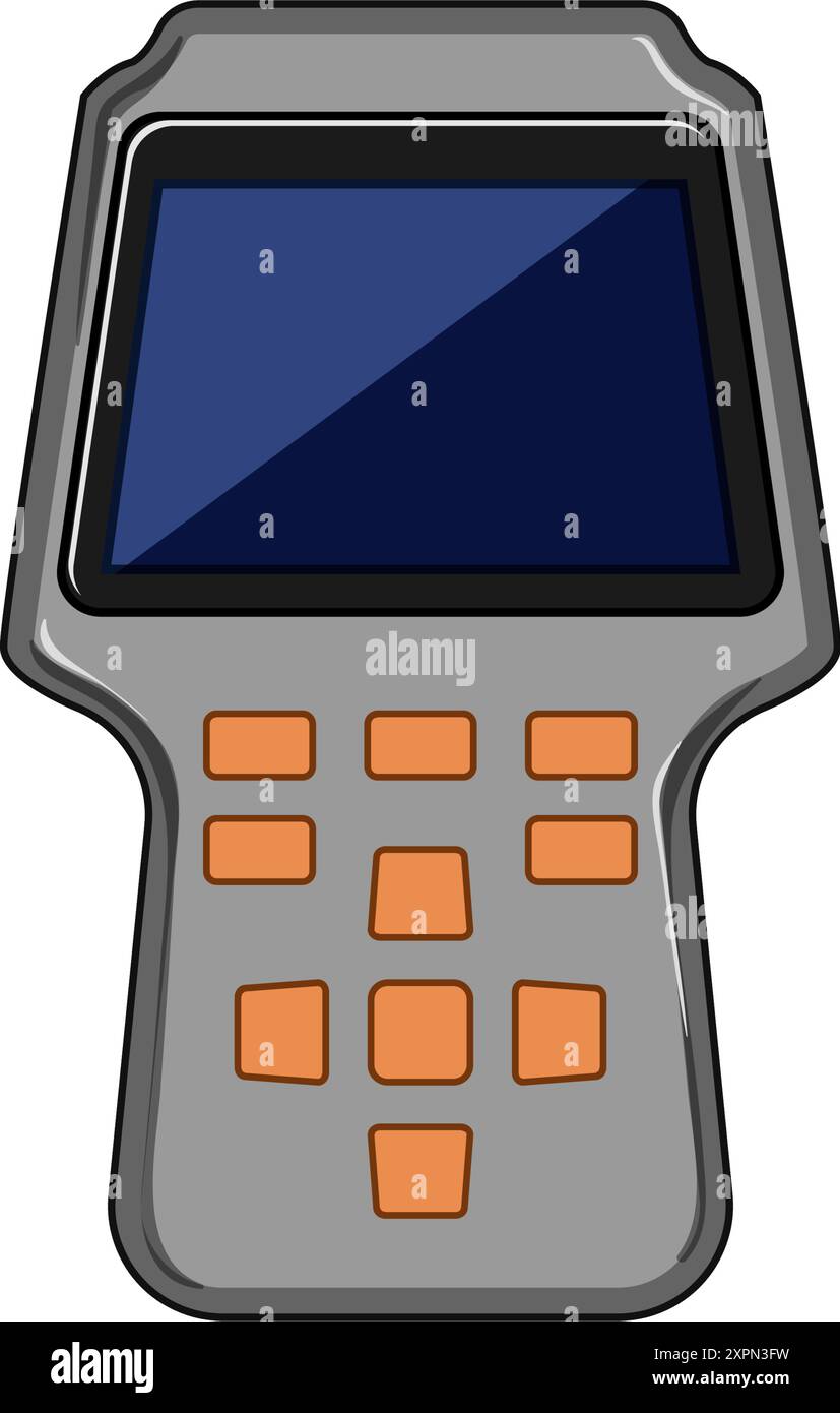 scan car diagnostic scanner cartoon vector illustration Stock Vector ...