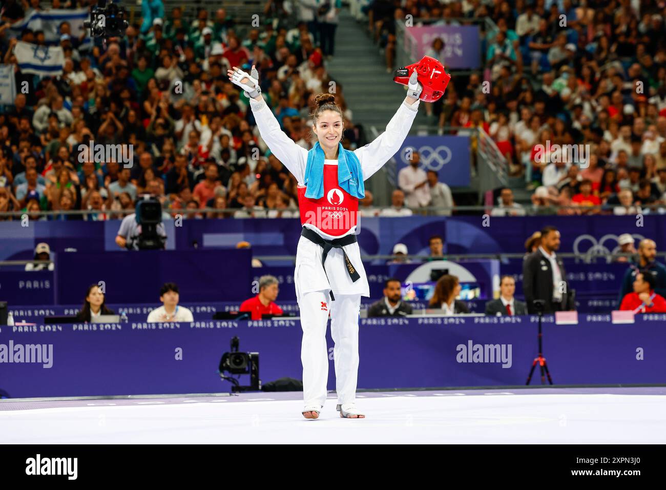 Abishag Semberg of Israel gestures against Dunya Ali M Abutaleb of ...