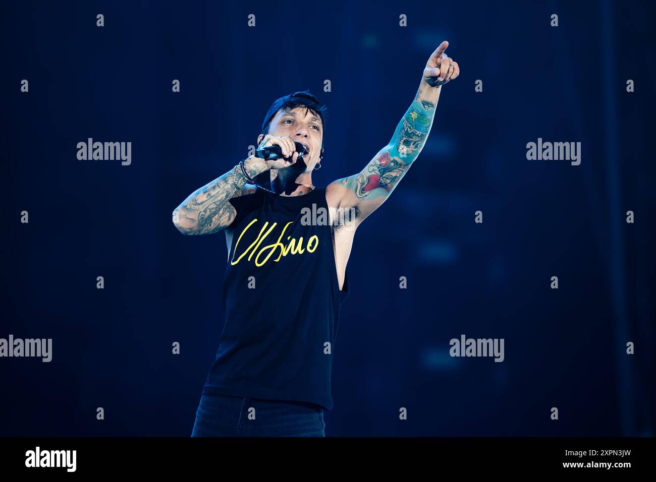 Niccolo Moriconi better known by his stage name Ultimo performs live ... Niccolo Moriconi better known by his stage name Ultimo performs live ...