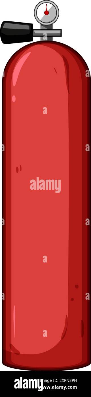 tank diving cylinder cartoon vector illustration Stock Vector Image ...
