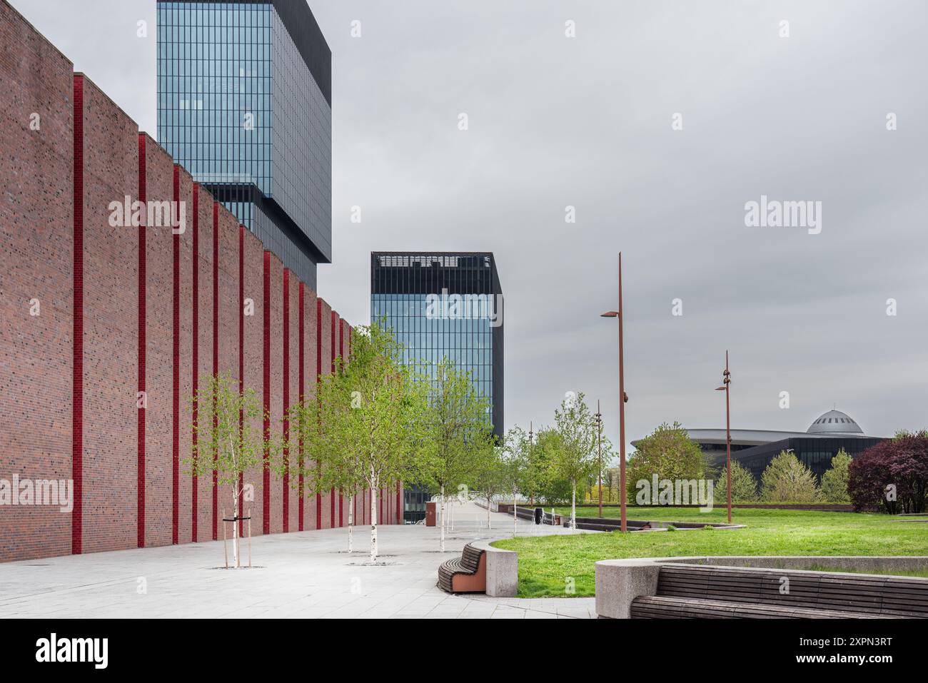 Modern business architecture. Katowice cityscape. Event conference ...