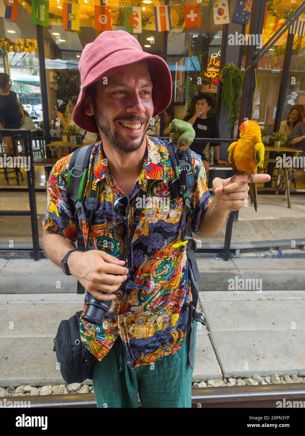 Talad Rom Hub, also known as the Maeklong Railway Market Stock Photo ...