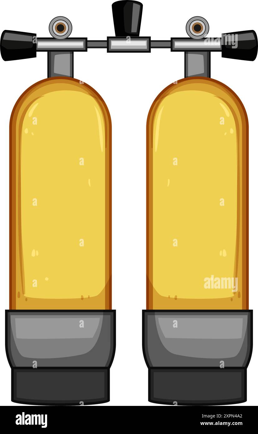 realistic diving cylinder cartoon vector illustration Stock Vector ...