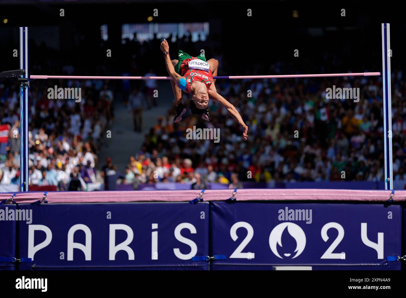 Erick Portillo, of Mexico, competes during the women's javelin throw ...