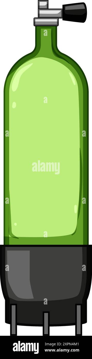 diver diving cylinder cartoon vector illustration Stock Vector Image ...