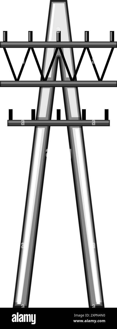 energy electric pylon cartoon vector illustration Stock Vector Image ...