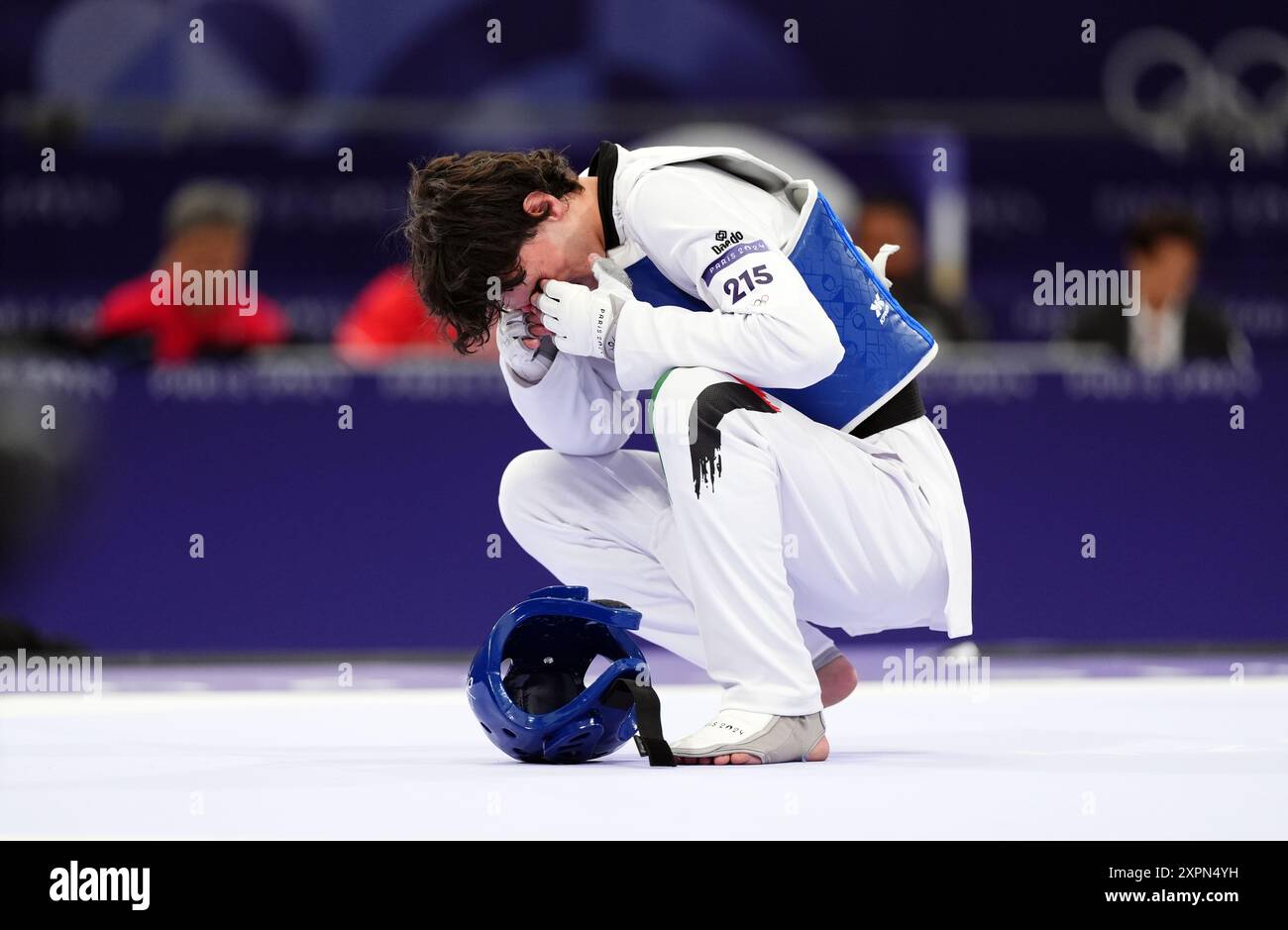 Palestine's Omar Ismail (right) following the Men's Taekwondo -58kg ...