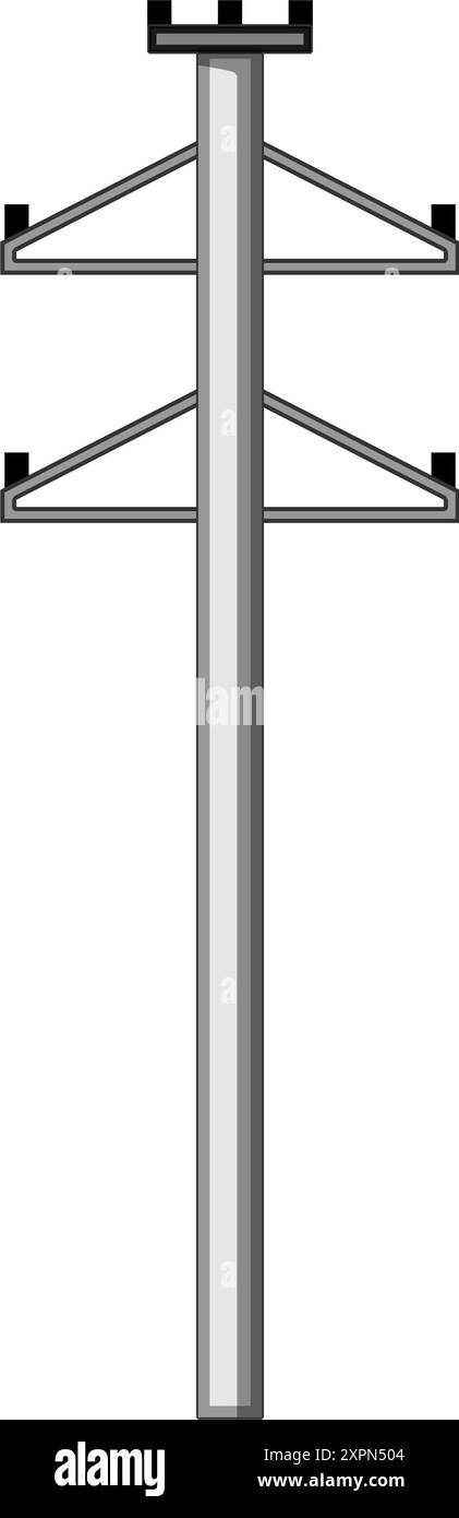 industry electric pylon cartoon vector illustration Stock Vector Image ...