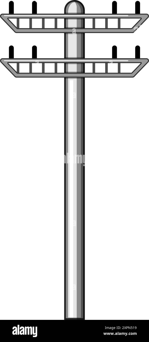 tower electric pylon cartoon vector illustration Stock Vector Image ...