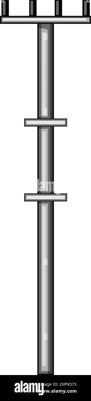 line electric pylon cartoon vector illustration Stock Vector Image ...