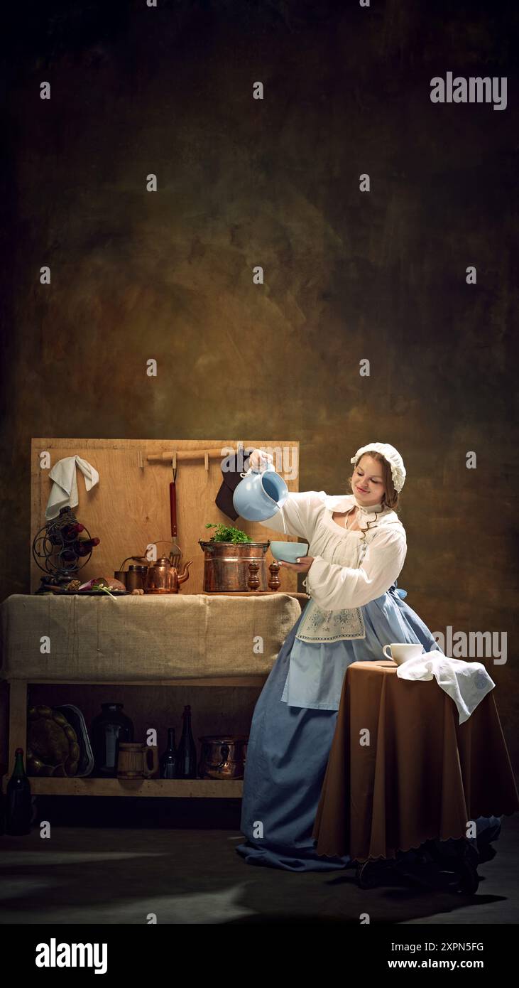 Young waitress in medieval dress hi-res stock photography and images ...