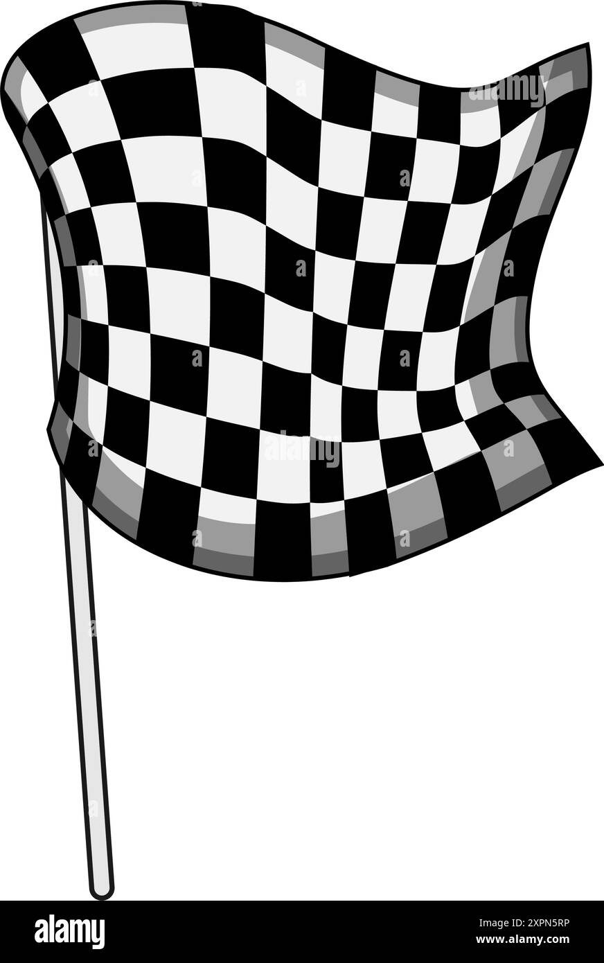 victory finish flag cartoon vector illustration Stock Vector Image ...