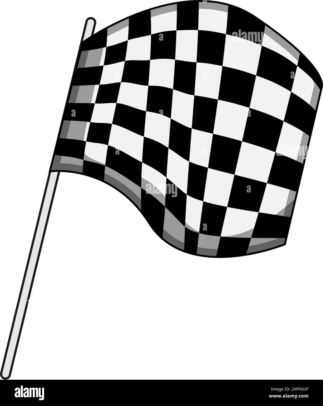 race finish flag cartoon vector illustration Stock Vector Image & Art ...