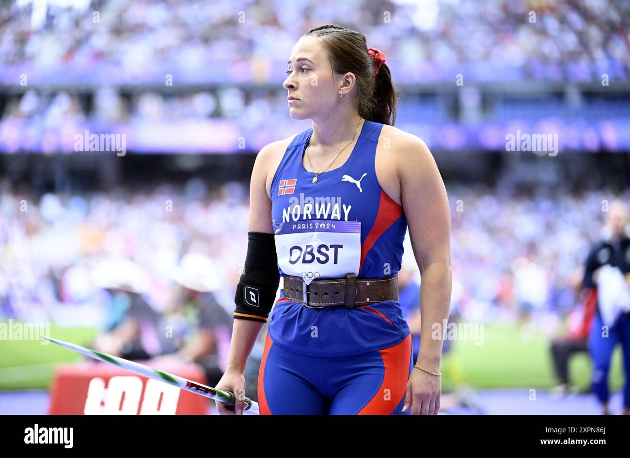 Paris, France. 07th Aug, 2024. Marie-Therese Obst of Norway competes ...
